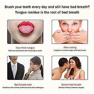 Zlongron U-shaped metal stainless steel toungescraper, is a bad breath eliminating oral care tongue brush, durable, easy to clean tongue scraper with case. bring you a day of fresh breath.