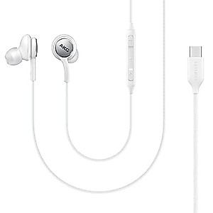 2023 New Stereo Headphones for Samsung Galaxy S23 Ultra Galaxy S22 Ultra S21 Ultra S20 Ultra, Galaxy Note 10+ - Designed by AKG - with Microphone and Volume Remote Control Type-C Connector - White