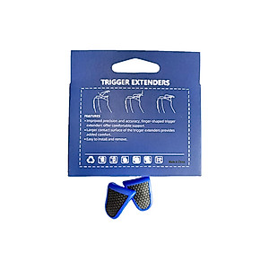 L2 R2 Anti-Slip Trigger Extender Analog Extender Button Kit Compatible with PS5 Controller (Blue)