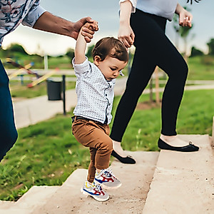 HONGTEYA Baby/Toddler Boys Girls Sneakers Running/Walking Tennis Shoes for Kids Girls Strap Athletic Shoes (Purple Size 6).