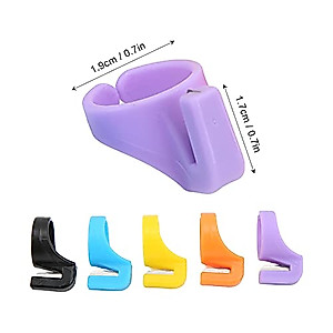 Agatige 10pcs Thread Cutter Rings, Ring Cutter Split Knife Plastic Thimble Sewing Rings Yarn Cutters Finger Ring Stitch Cutting Tools for Sewing, Knitting, Crafting