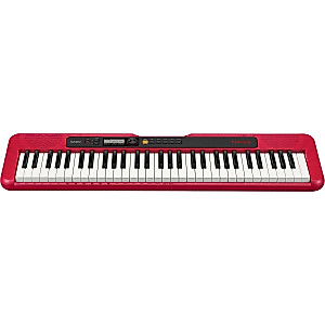 Casio CT-S200 61-Key Digital Piano Style Portable Keyboard with 400 Tones, Red Bundle with Stand, Studio Monitor Headphones, Sustain Pedal