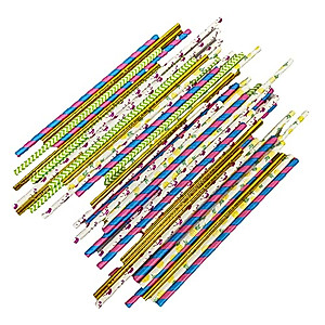 Charmed Hawaiian Luau party paper straw set of 125 straws