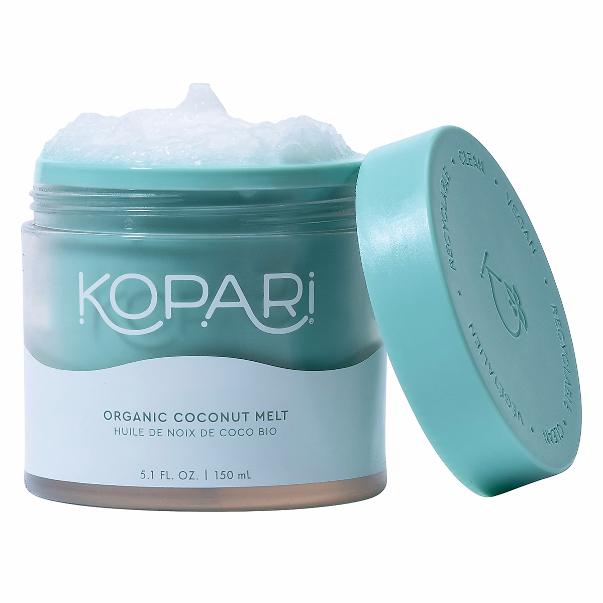 Kopari Organic Coconut Melt | Multi Purpose Skin Moisturizer, 100% Unrefined Coconut Oil Skin Care For Body, Hair, Face | Vegan, Cruelty Free, Paraben & Sulfate Free | 5.1 Oz