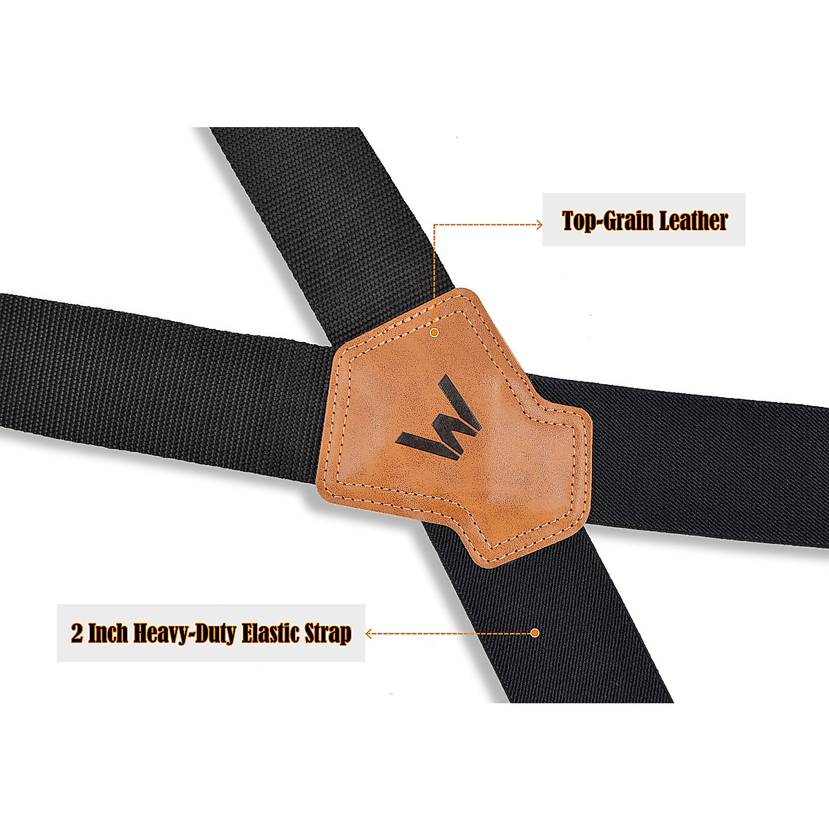 WELKINLAND 2Inch Men's Heavy Duty Suspenders w/Hooks For jeans