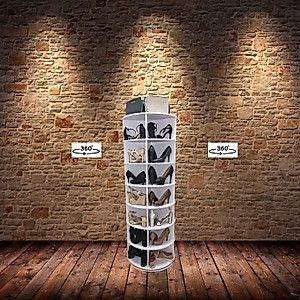 Weinstein storage Rotating shoe rack 360° original, Spinning shoe rack, Rotating shoe rack tower, Lazy susan, Reloving, Shoe rack,original 7-tier hold over 35 pairs of shoes