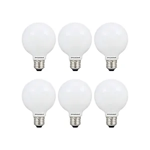 SYLVANIA LED TruWave Natural Series Globe Light Bulb, 40W Equivalent, Efficient 4.5W, Daylight Medium Base, Dimmable, Frosted - 6 Pack (40888)
