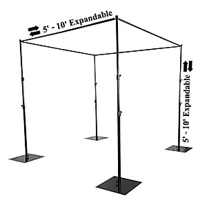 Tableclothsfactory 4 Post Height Adjustable Canopy Chuppah Mandap Wedding Photo - Hardware Kit Only