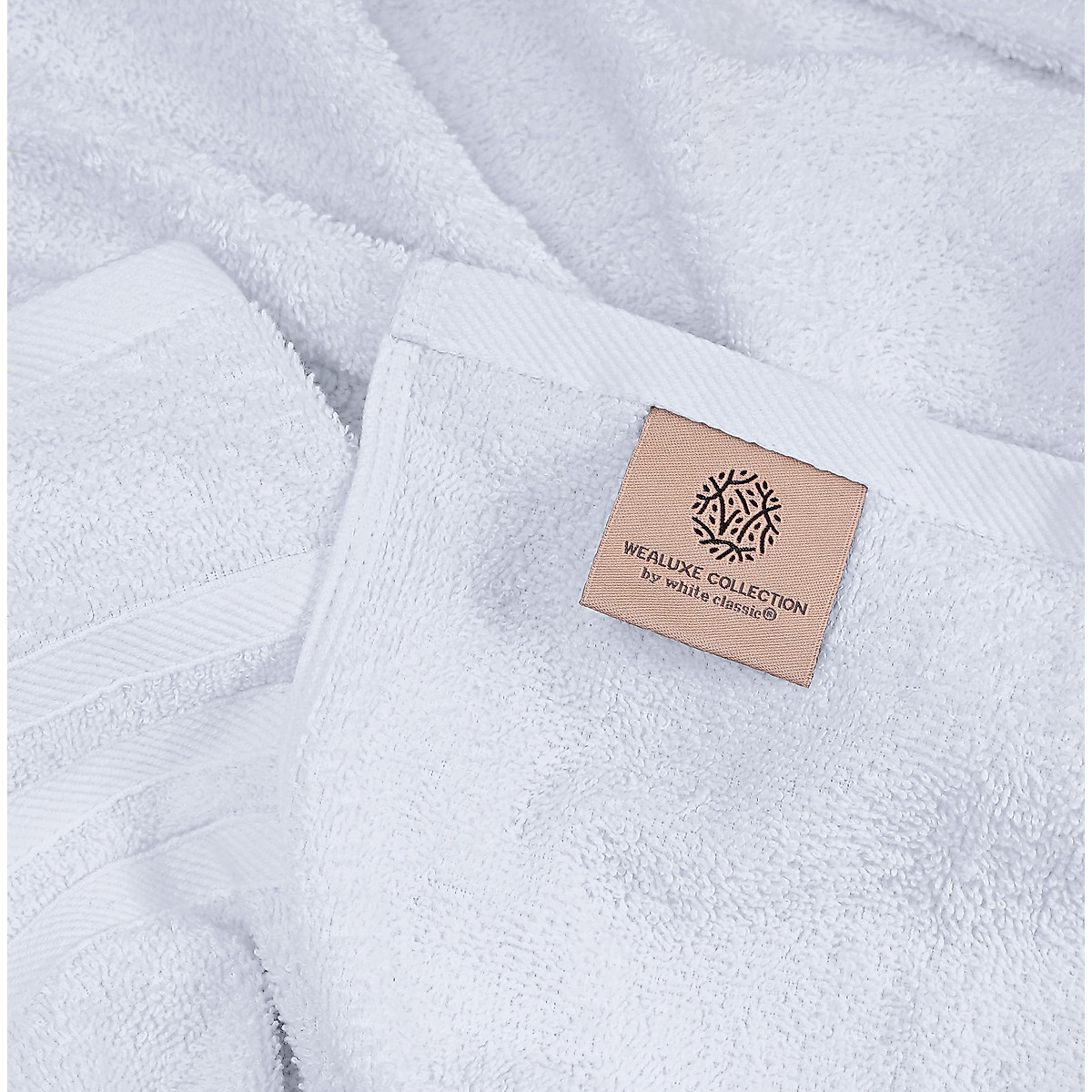 Wealuxe White Bath Towels 27x54 Inch, Cotton Towel Set for Bathroom, Hotel, Gym, Spa, Soft Extra Absorbent Quick Dry 4 Pack