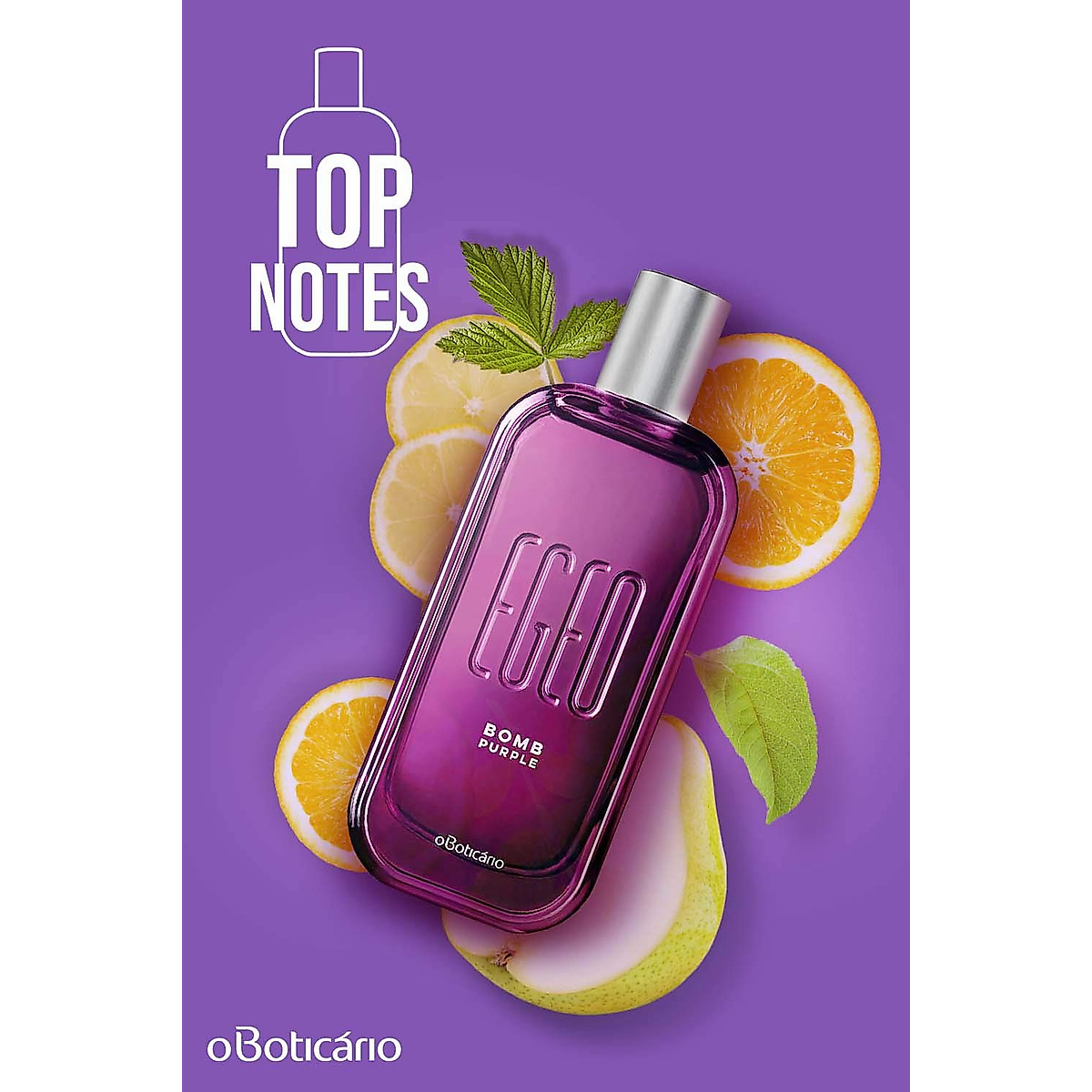 EgeoBomb Purple Eau de Toilette by O Boticario | Womens Long Lasting Perfume | Warm & Sweet Perfumes for Women (3 fl. oz.)