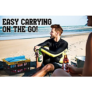 Set of 2 NCAA University of Missouri Stackable & Collapsible Crate / Storage Bin - Perfect For Books, Clothes in Dorms, Rooms & Closets - Basket Collapses / Ideal for Price Club Runs 50 Lb Capacity