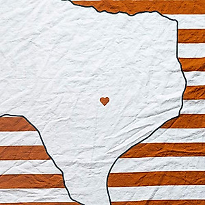 TWIG & BALE Austin Texas Baby Blanket Organic Cotton Muslin Swaddle Blanket - 47" x 43" - Texas Baby Gift for Boys Girls Fans of UT Receiving Blankets