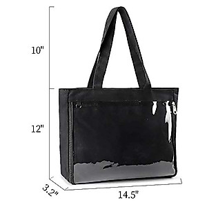 STEAMEDBUN Ita Bag with Insert Large Canvas Shoulder Tote Ita Purse for Cosplay