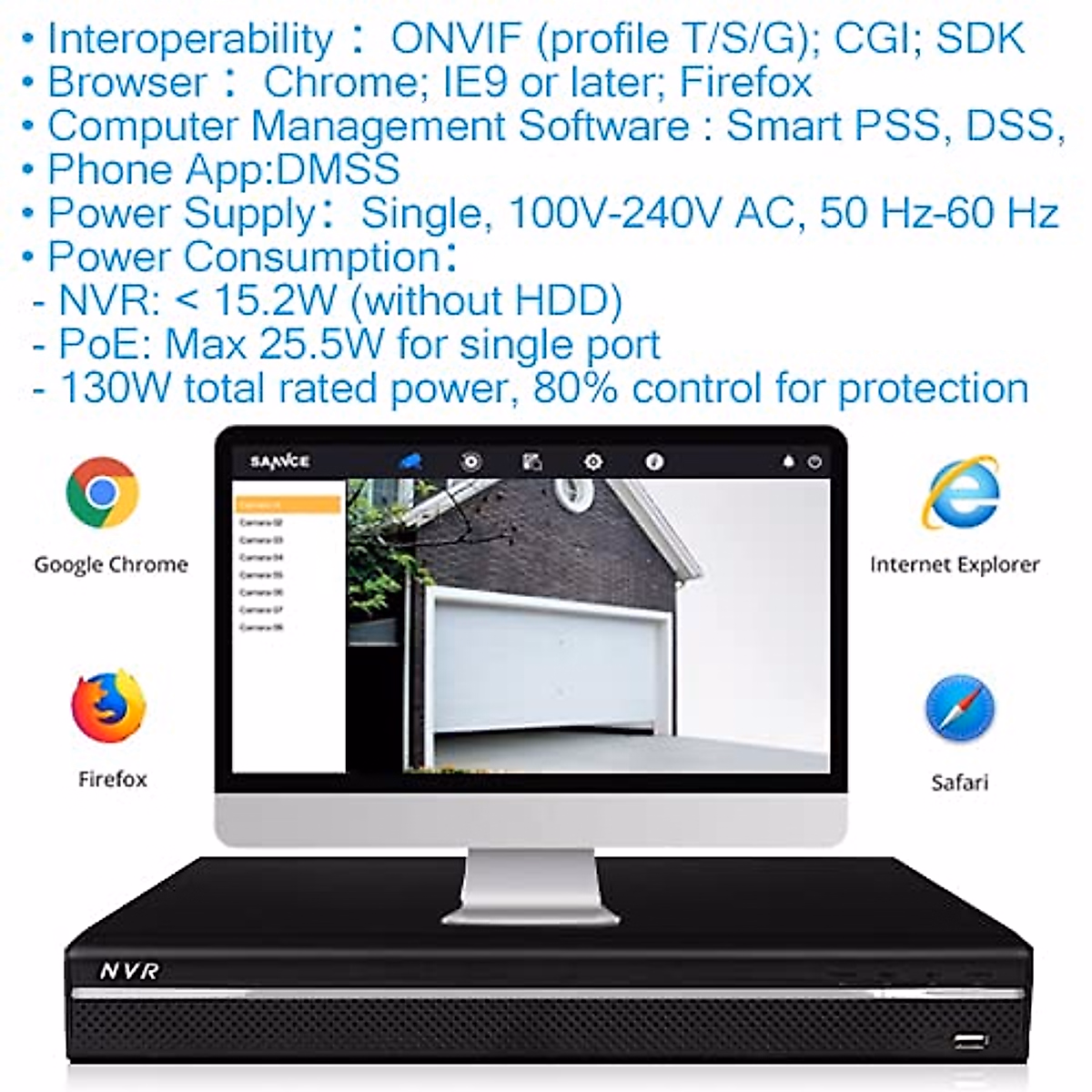EmpireTech NVR 32Channel 1U 2HDDs 16PoE 4K&H.265 Pro Network Video Recorder Max 320 Mbps Incoming Bandwidth,NVR5232-16P-4KS2E