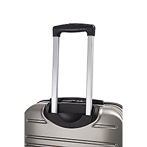 Rockland Irvine Hardside Spinner Wheel Luggage, Silver, 19", 23", 27"