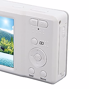 Autofocus Digital Camera, Point and Shoot Flash 56MP 4K 20X Camera High Definition for Travel (Silver)