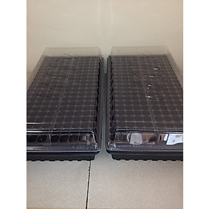 Seed Starting Kit (2ea) Seed Trays, 200 Cell Plug Trays, Humidity Dome Lids, Cloning