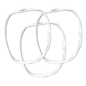 INTELLECTDOOR Trash Can Bands/Sets of 3/White