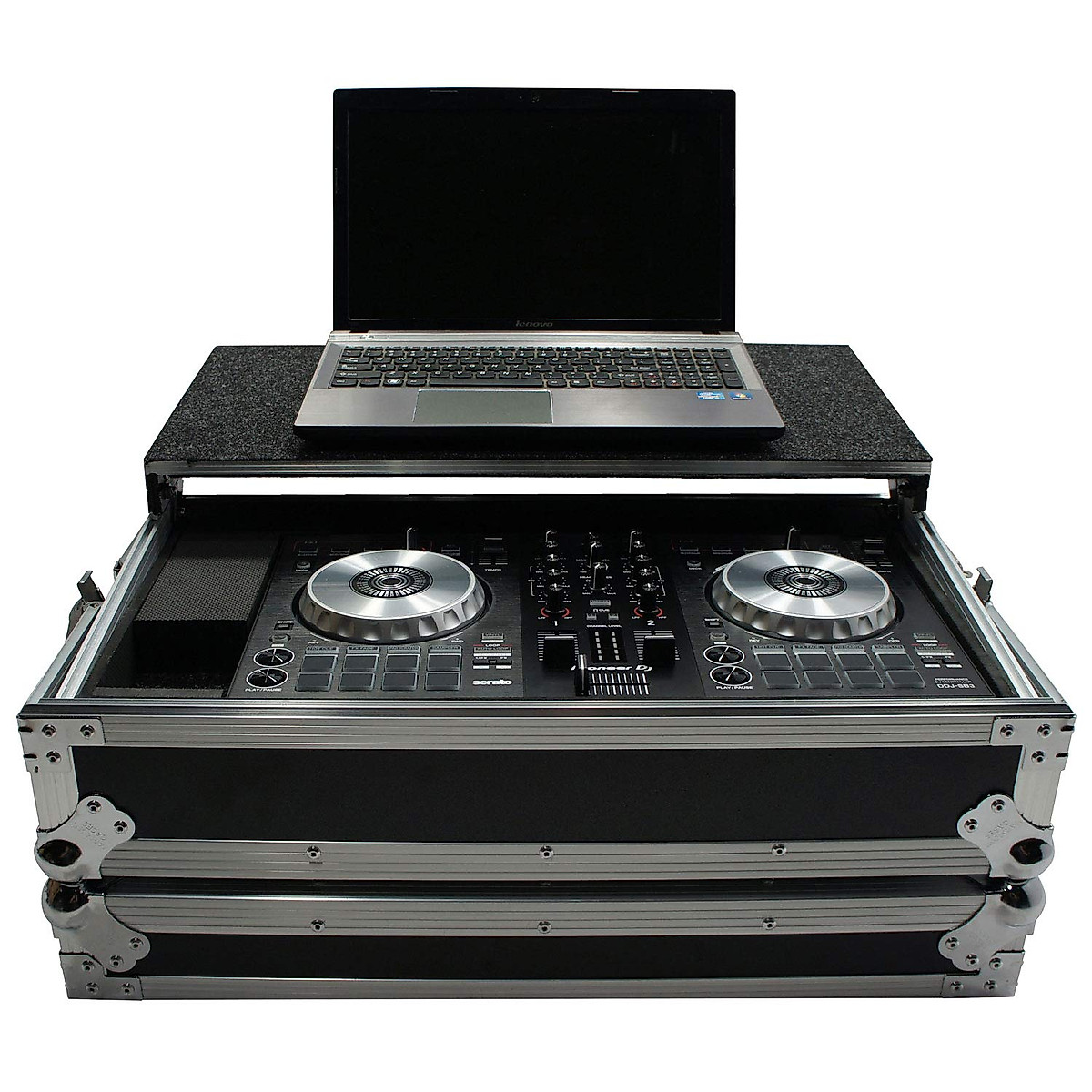 Harmony Audio HCDDJSBLT Flight Glide Laptop Stand Road DJ Case Compatible with Pioneer DDJ-SB3 (case only)