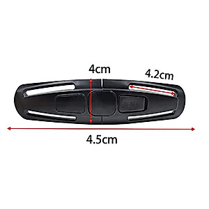 Universal Child Seat Chest Harness Clip and Baby Seat Safety Belt Clip Buckle Universal Replacement for Kids Trend Adjustable Guard(Black)