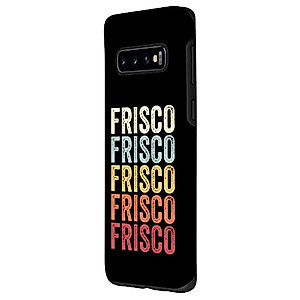 Galaxy S10 Frisco Texas Frisco TX Retro Vintage Text Case