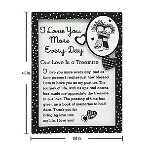 Blue Mountain Arts Love Magnet with Easel Back—Valentine's Day, Anniversary, Birthday, or Romantic Gift by Marci and the Children of the Inner Light, 4.9 x 3.6 Inches (I Love You More Every Day)