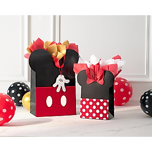 Papyrus 9" Medium Disney Gift Bag (Minnie Mouse Ears) for Birthdays, Weddings, Anniversaries and All Occasions (1 Bag)