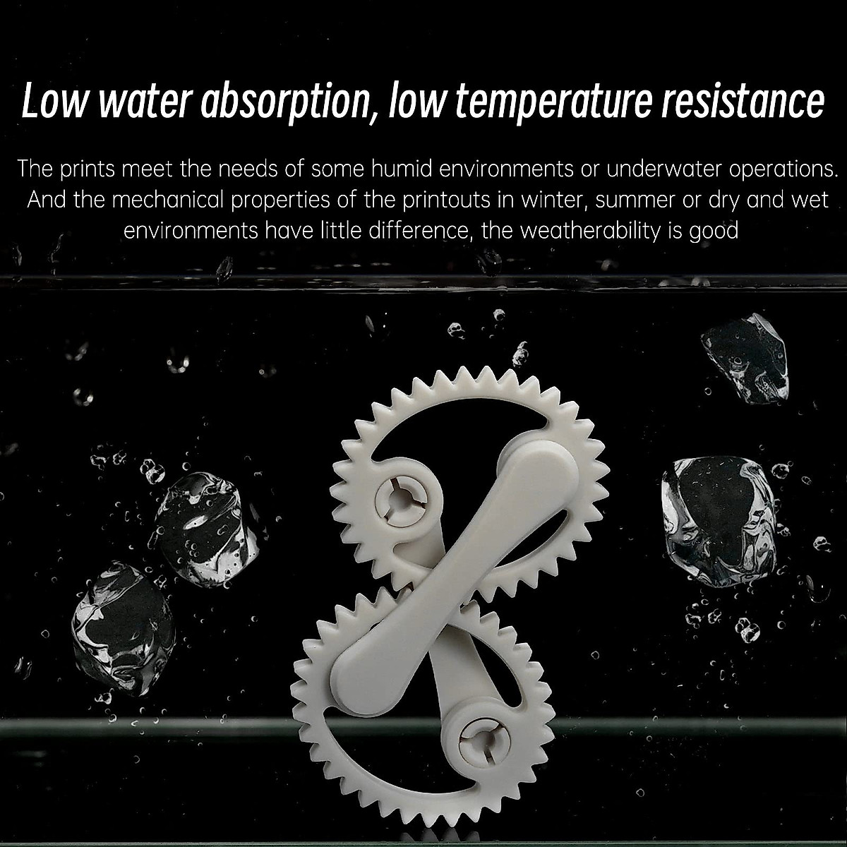 RESIONE Anti-Impact Resin, 3D Printer Resin with Impact-Resistant and Durable Nylon-Like Resins Which is Wear-Resistant and High-Precision for LCD/MSLA/DLP Prtiner (White-Grey, 1kg)