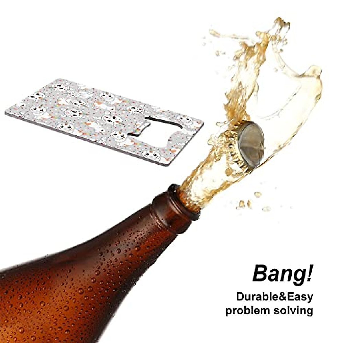 Cute Little Cat Unicorn Credit Card Bottle Opener Stainless Steel Flat Beer Wine Bottle Opener for Party Wedding Favor