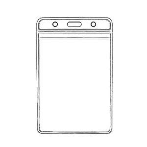 Vertical ID Badge Holders Sealable Waterproof Clear Plastic Holder, for RFID/Proximity/Badge Swipe Cards or Credit Card/Driver's License (Transparent-6pcs)