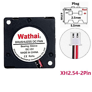 2Packs Wathai 30x30x10mm Brushless Turbo Blower Cooling Fan 30mm 12V ¡­