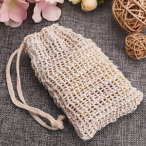15 Pieces Soap Saver Bag Exfoliating Soap Pouch Sisal Mesh Bag Drawstring