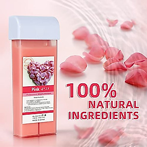 Waxing Kit for Women,Roll On Wax,Roll On Wax Kit with 100 Wax Strips for Hair Removal Wax Kit,Beth lee Rose Wax Roller Kit Wax Warmer for Legs,and Arms,at Home Waxing Kit for Women and Men