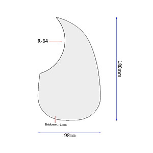 SUPVOX Guitar Pickguard Anti-Scratch Guard Plate Self-Adhesive Pick White Fishes Guard Sticker for Acoustic Guitar Parts 128mm
