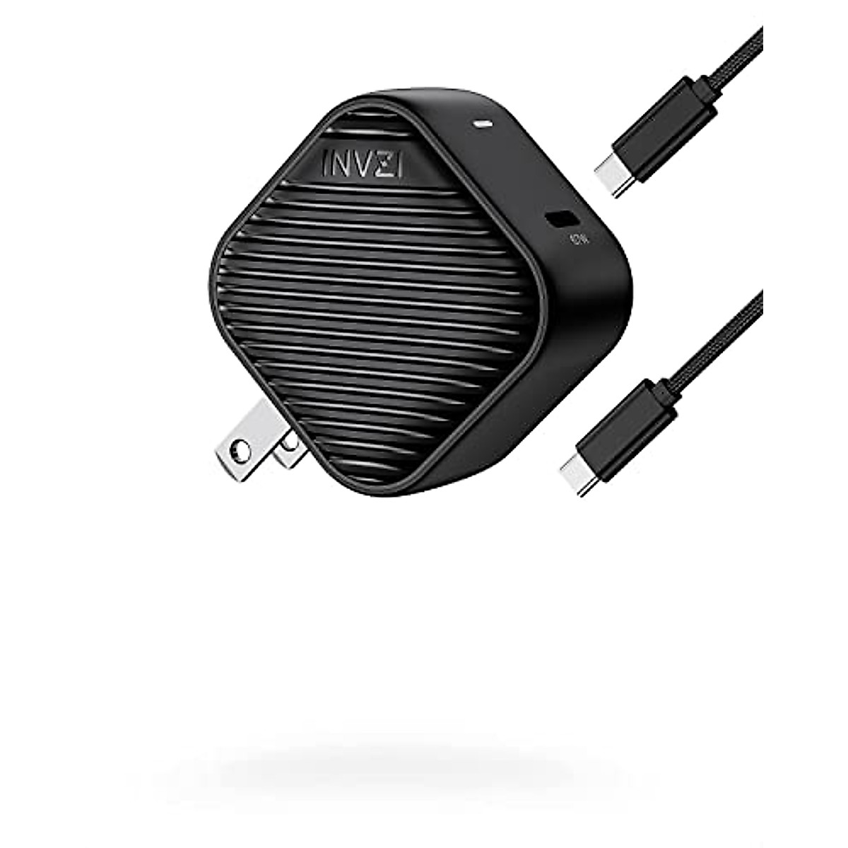 INVZI USB C Charger 67W, GaN III PPS Mini Fast Foldable Power Adapter with USB-C Cable for MacBook Pro/Air M2/M1, Galaxy S22/S21, Dell XPS, HP, iPhone 13/Pro/Mini, iPad Pro, Steam Deck, Laptops