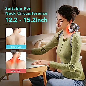 SKG H7 Neck Massager for Pain Relief Deep Tissue, Shiatsu Neck and Shoulder Massager 4D Electric Kneading Massager with Heating Relax at Home Office Car, Gift for Men Women, Maye Musk's Choice
