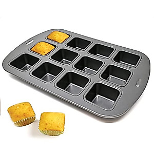 Norpro Nonstick 12-Cavity Linking Brownie Muffin Cupcake Cake Pan, Squares