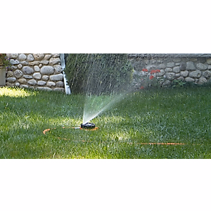 Dramm Metal Base, Green 15024 ColorStorm 9-Pattern Turret Sprinkler with Heavy-Duty Meta