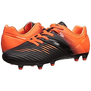 Vizari Liga FG Soccer Shoes for Kids, Firm Ground Outdoor Soccer Shoes for Kids (8, Black/Orange)