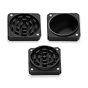 Genchi Herb Grinder Anodized Aluminum (Jet Black 3 layer)