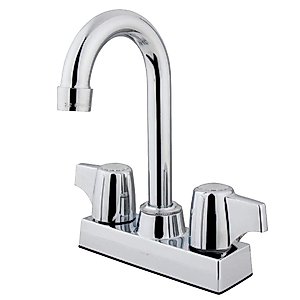 Kingston Brass KB460 Franklin 4-Inch Center Bar Faucet In Canopy Handles, 3-1/2-Inch, Polished Chrome
