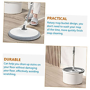 Zerodeko Disc Mop Porcelain Tile Cleaner Flat Mop Encaustic Tile Flooring Hardwood Floor Mop Glasses Cleaner 360° Round Absorbent Round Mop Rod Mop Head Set Mop for Hardwood Refill Ceiling