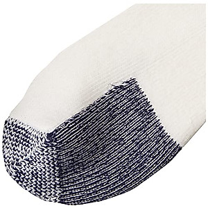 Thorlos Unisex-Adult JMX Maximum Cushion Ankle Running Socks(3 Pairs),White/Navy, XL