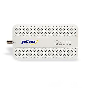 goCoax MoCA 2.5 Adapter with 2.5GbE Ethernet Port. MoCA 2.5. 1x 2.5GbE Port. Provide 2.5Gbps Bandwidth with existing coaxial Cables. White(2-Pack, MA2500D)