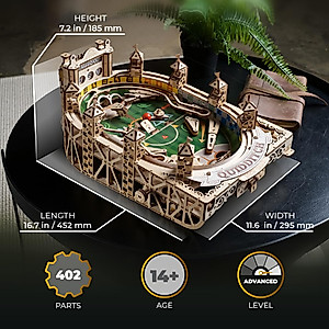 UGEARS Harry Potter Quidditch Pinball Machine - Wooden Models to Build for Adults with Engaging Gameplay - Wooden Pinball Machine Experience in 3D Puzzle Design - Ideal for Wooden Model Kits Fans