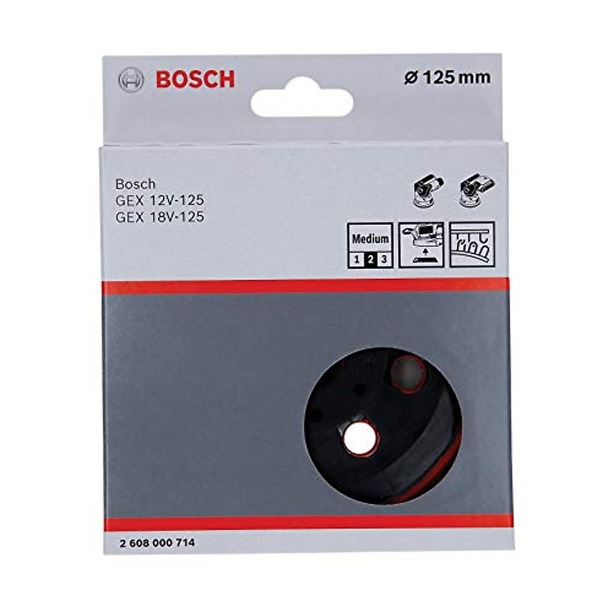 Bosch Professional Sanding Pads Medium (for GEX 12V-125 & GEX 18V-125, Ø 125 mm, Accessories for Random Orbital Sander)