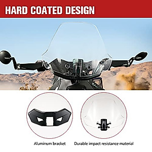 A & UTV PRO Adventure Wider Windshield for Can Am Ryker All Models Accessories, Upgrade XXL Adjustable Hard Coated Windscreen Wind Deflector, Replace OEM #219401032