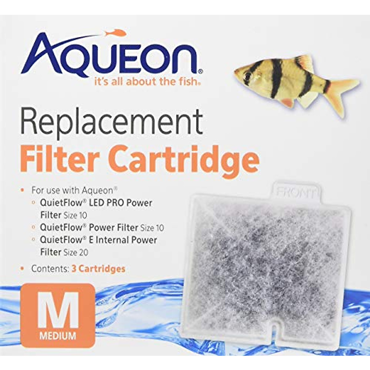 (2 Boxes) Aqueon 06084 Filter Cartridge, Medium, 3-Pack Each
