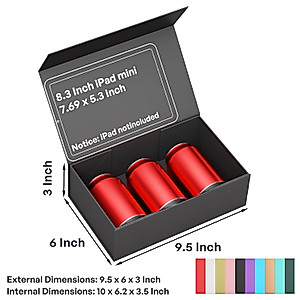 RYDDOY Black Gift Box, 9.5x6x3'' Gift boxes for Presents with Lids Magnetic Closure Rectangle Collapsible for Groomsman Proposal Box, Wedding, Christmas, Halloween, Birthday Gift Packging