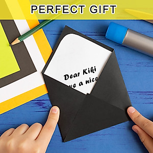 20 Sheets Black Thick Paper Cardstock Blank 8.5 x 11 Inch 250gsm Thick Black Craft Paper for DIY Cards Making, Invitations, Scrapbook School Supplies